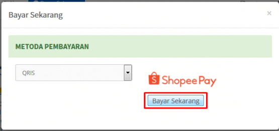 Pembayaran Layanan Hosteko Melalui Scan QRIS Shopee Pay - HOSTEKO