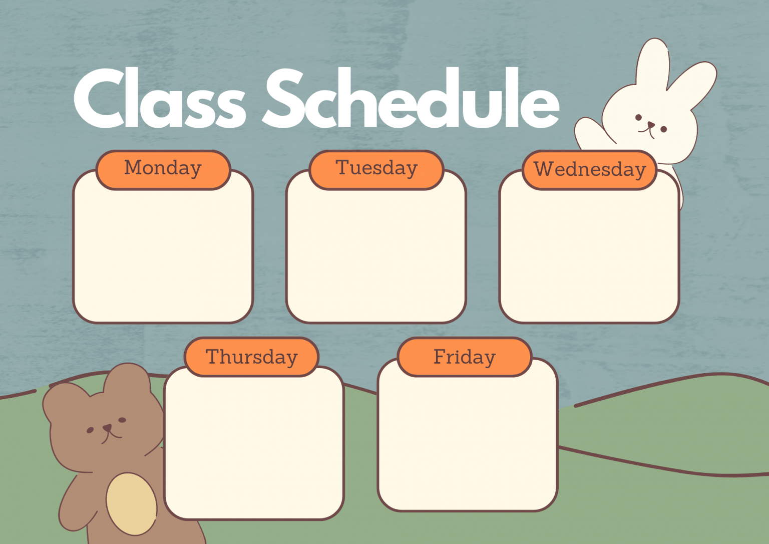Template Jadwal Pelajaran yang Aesthetic - Hosteko Blog