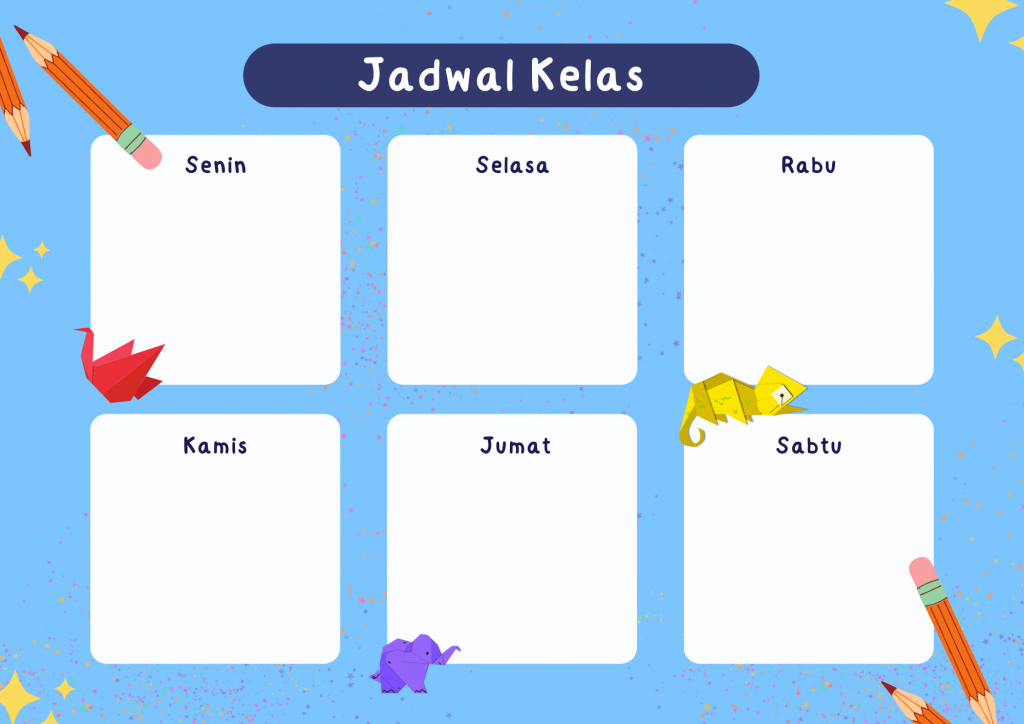 Template Jadwal Pelajaran yang Aesthetic - Hosteko Blog