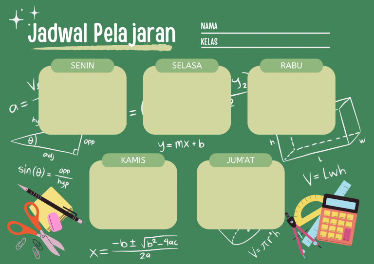 Template Jadwal Pelajaran yang Aesthetic - Hosteko Blog