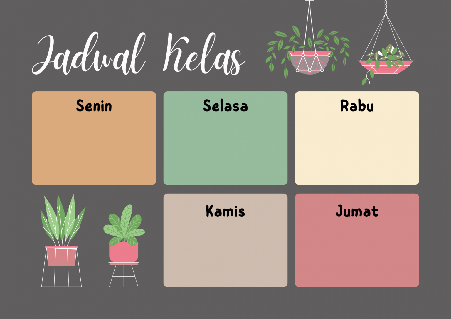 Template Jadwal Pelajaran yang Aesthetic - Hosteko Blog