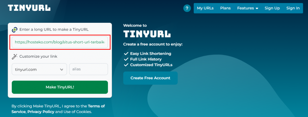 Definisi, Fungsi, dan Cara Membuat TinyURL - Hosteko Blog