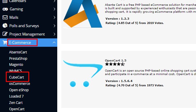 Cara install cubecart lewat softaculous - HOSTEKO