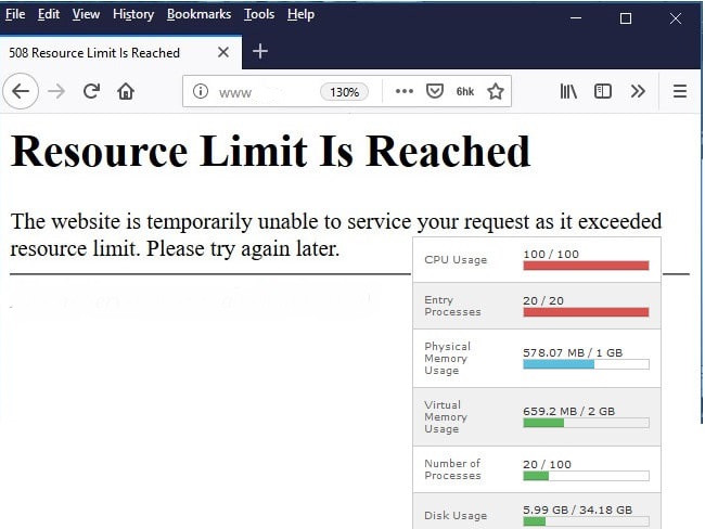 Penyebab dan Cara Mengatasi Error 508 Resource Limit is Reached pada ...