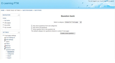 Cara Membuat Bank Soal Pada Moodle - HOSTEKO