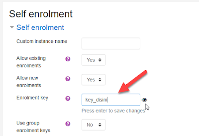 Cara Membuat Enrolment Key atau Kunci Masuk pada E-Learning Moodle ...