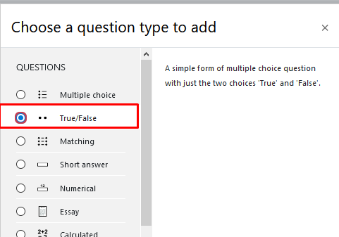 Cara Membuat Soal dengan tipe Benar dan Salah Pada Moodle - HOSTEKO